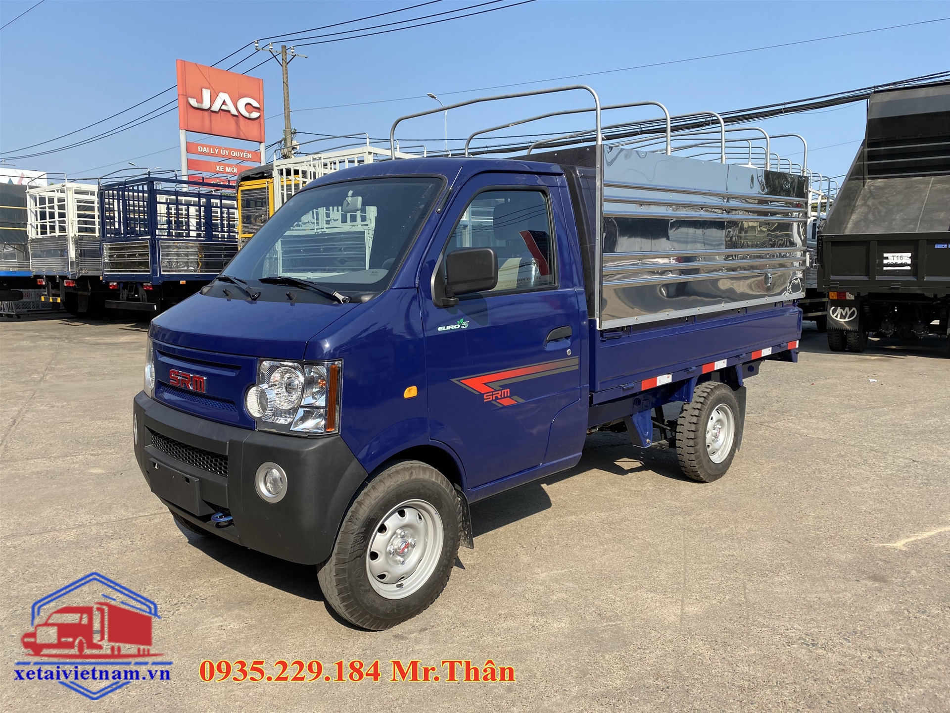 XE TẢI SRM K990 THÙNG MUI BẠT - XE TẢI SRM K9 990KG THÙNG BẠT